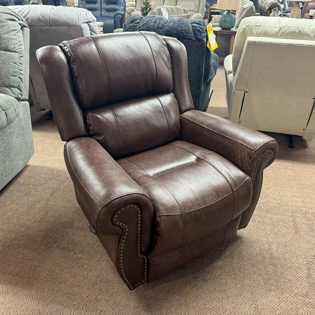 Terrill Tobacco Leather Rocker Recliner